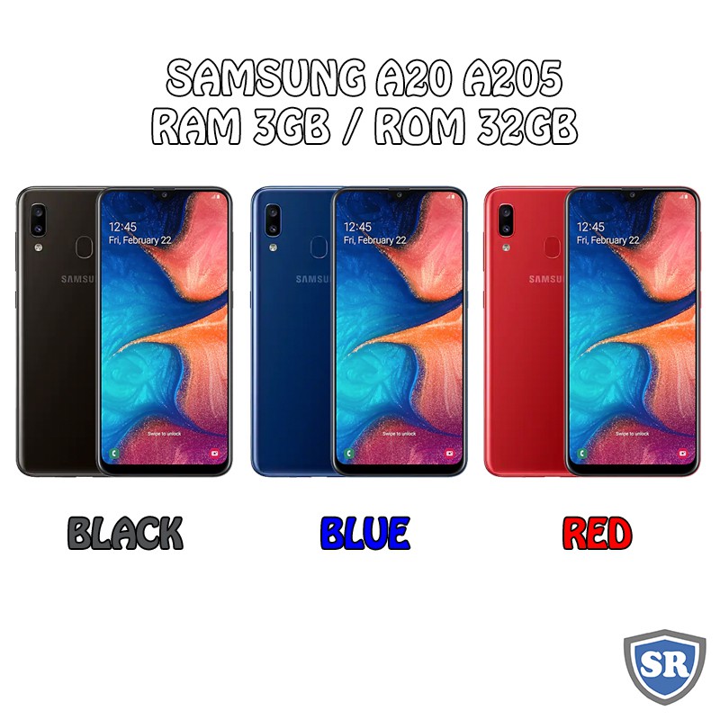 Jual Samsung Galaxy A20 A205 - 3GB 32GB (3/32) - Black / Blue / Red ...