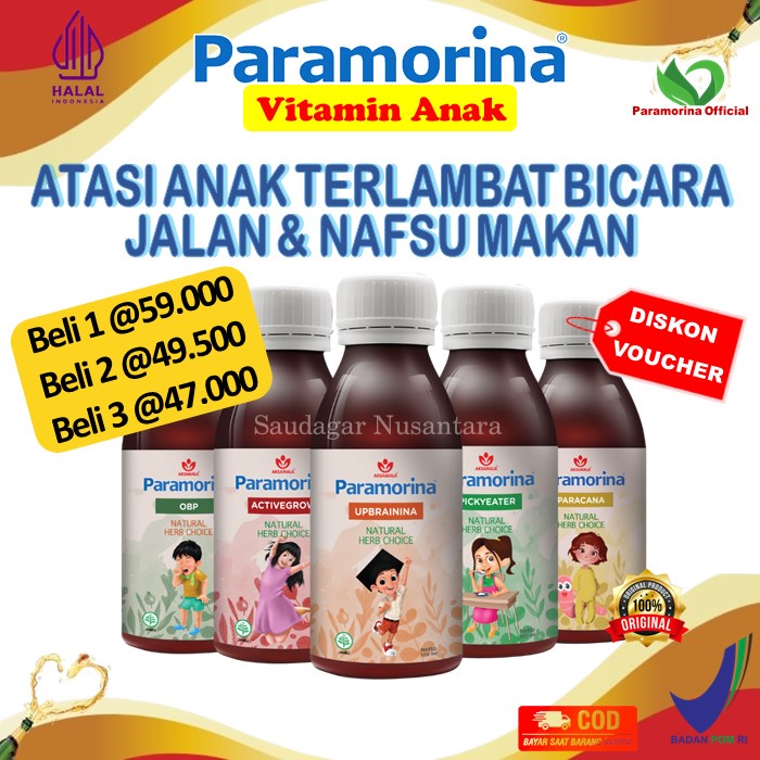Jual Paramorina Madu Vitamin Anak Terlambat Bicara Dan Jalan Penambah ...