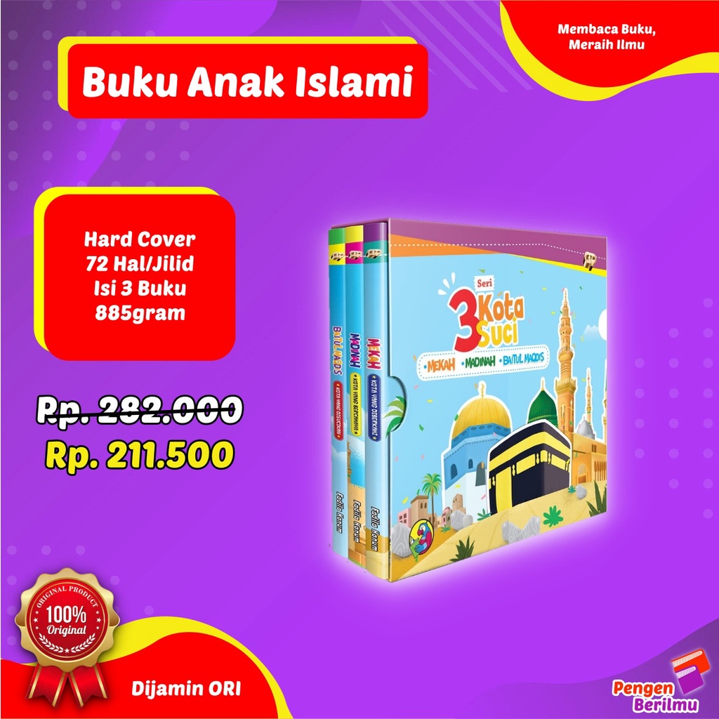 Jual Seri 3 Kota Suci GIP | Buku Bacaan Anak Islami Seri Lengkap | Soft Cover | 100% Buku ...
