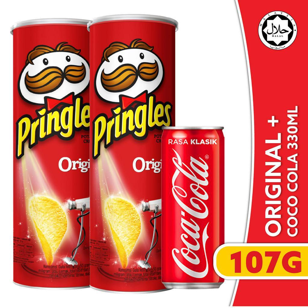 Jual Pringles Original 2x107gr + Coca-cola 330ml | Shopee Indonesia