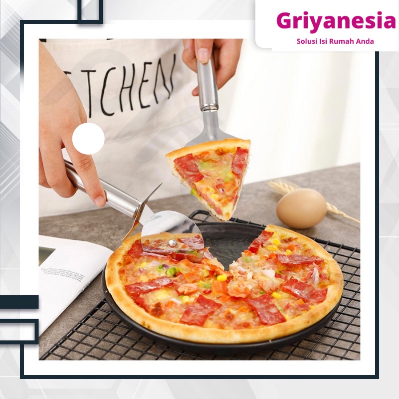 Jual Alat Potong Kue Cake Server Pizza Cutter Pisau Pizza Stainless ...