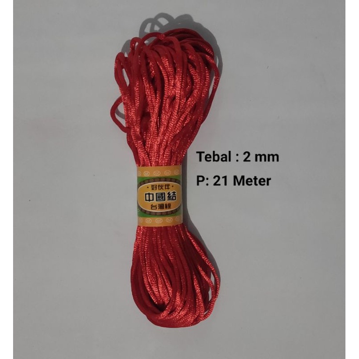 Jual Tali satin merah simpul 2mm | Shopee Indonesia