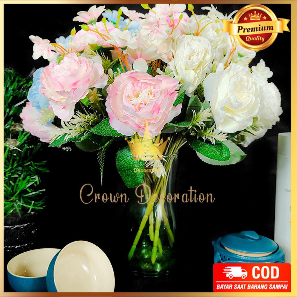 Jual Peony Gerigi Cabang 7 Artificial - Bunga Hiasan Dekorasi Pelaminan ...