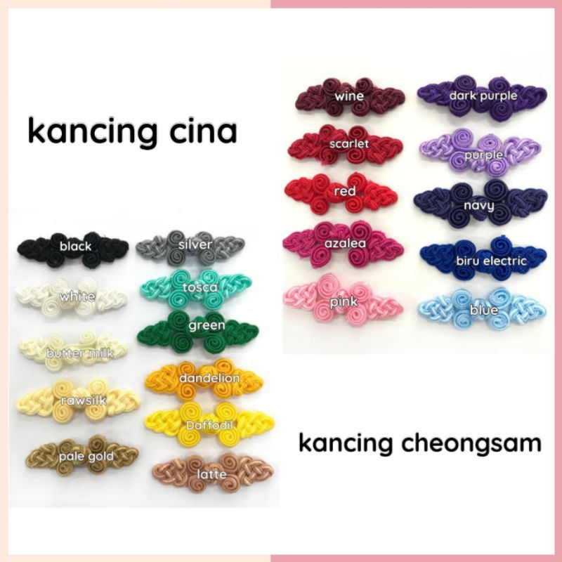 Jual 6 BUAH - KANCING CINA /KANCING CHEONGSAM / KANCING SANGHAI ...