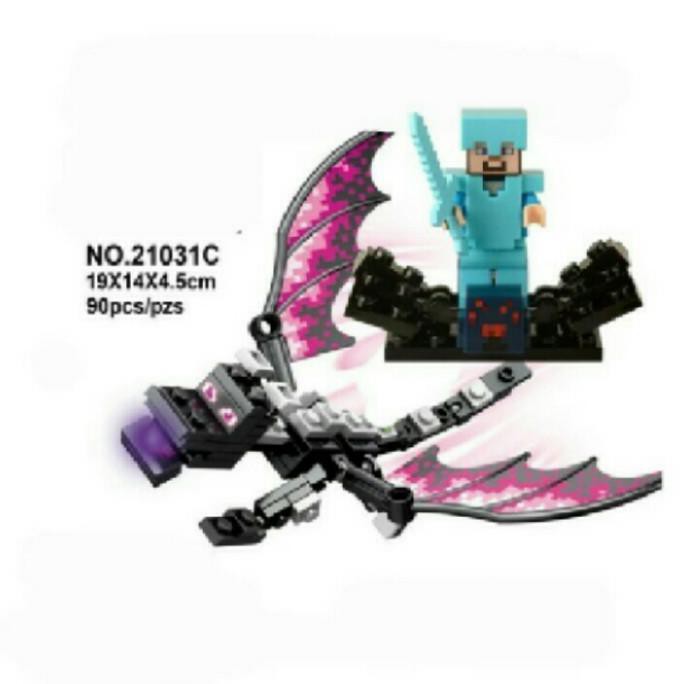 Jual LEGO MINECRAFT 2 IN 1 STEVE DIAMOND ARMOR BLACK DRAGON 0512 ...
