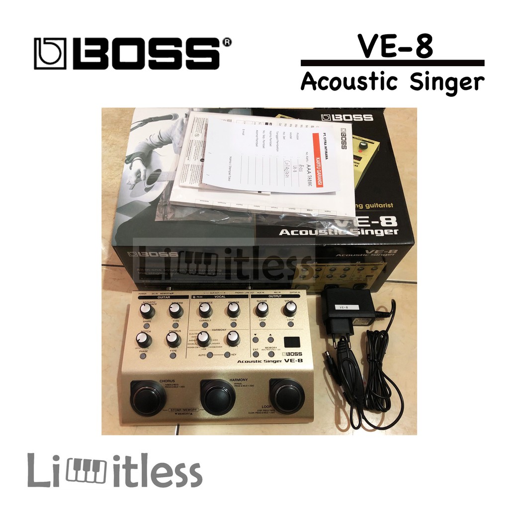 Jual Efek Vocal BOSS VE8 Acoustic Singer VE-8 Vokal Effect Garansi ...