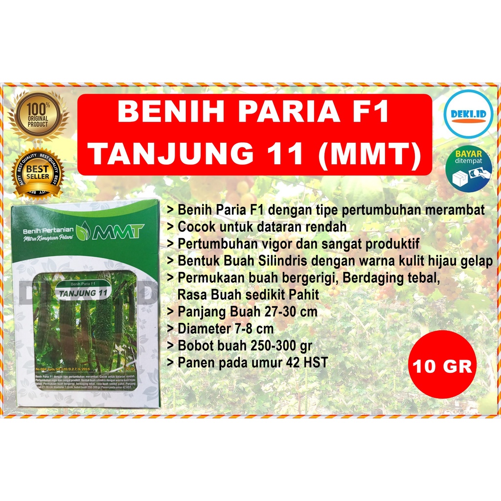 Jual Benih Paria F1 Tanjung 11 MMT Seed Bibit Pare 10 Gram | Shopee ...
