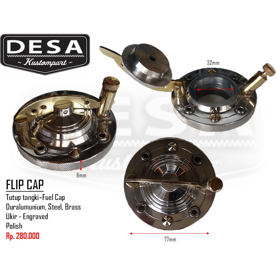 Tutup Tangki Motor Custom Flip Cap | Shopee Indonesia