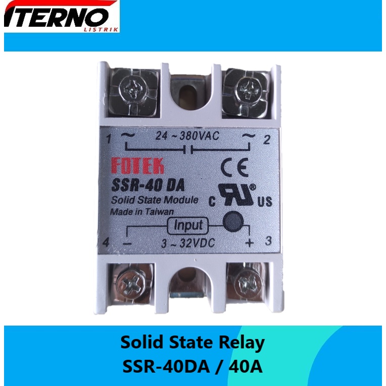 Jual Solid State Relay SSR-40DA Fotek SSR40DA 40A | Shopee Indonesia