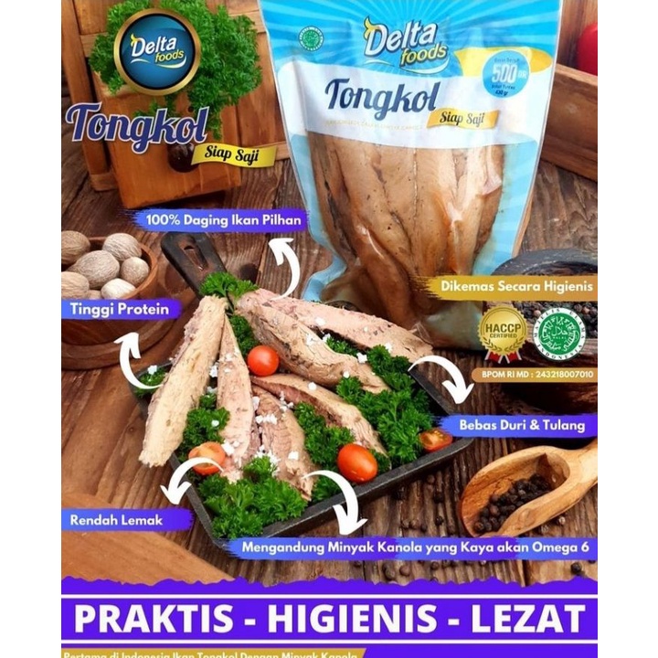 Jual Ikan Tongkol Dalam Minyak Kanola Delta Foods 500gr enak praktis ...