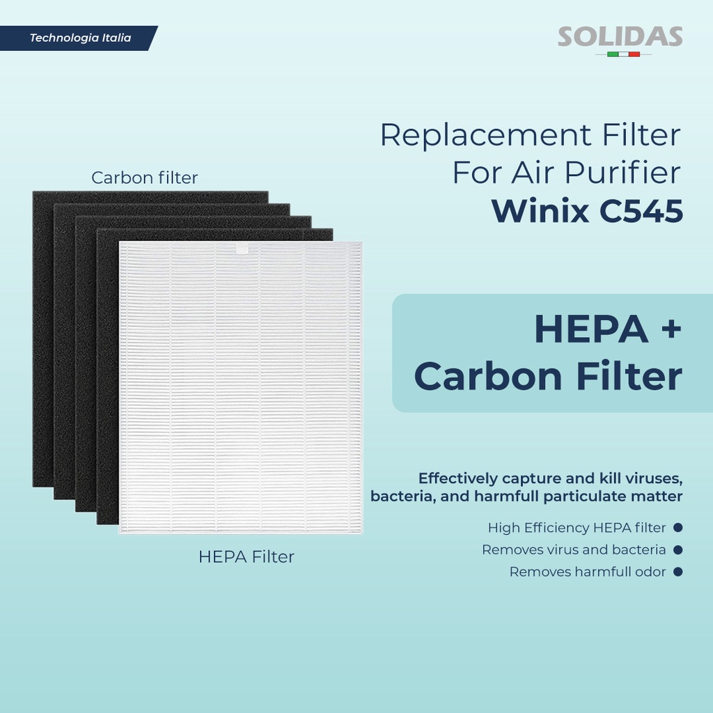 Jual Solidas - Replacement Filter Air Purifier Winix C545 / HEPA+Carbon ...