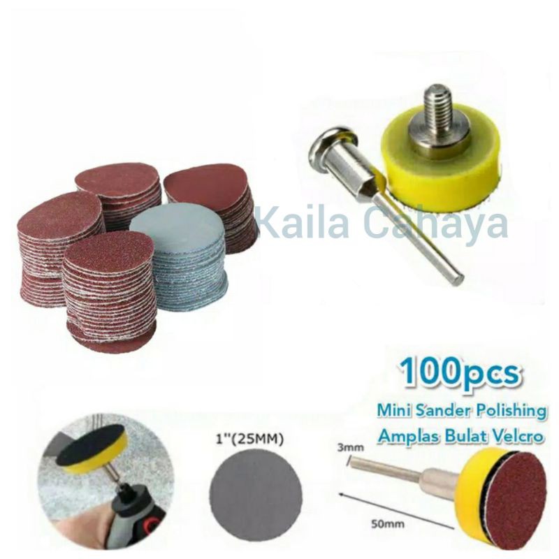 Jual Mini Sander Disk 1inch Amplas Velcro Mini Grinder Polishing ...