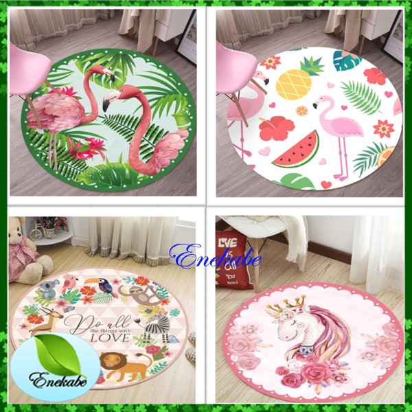 Karpet Bulat Modern Diameter 1 Meter 1kg Muat 1 Buah Dekorasi Ruangan ...