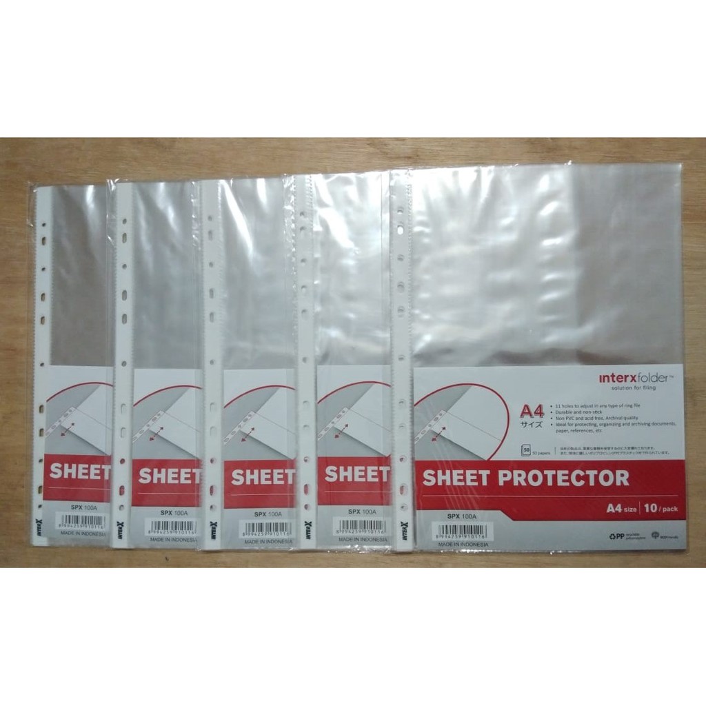 Sheet Protector / PP Pockets A4 isi 10 Lembar - Inter X Folder [ PACK ...