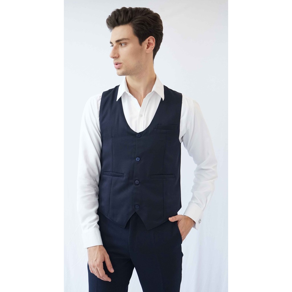 Jual Houseofcuff Vest / Rompi Formal Biru Navy waistcoat wedding tuxedo ...