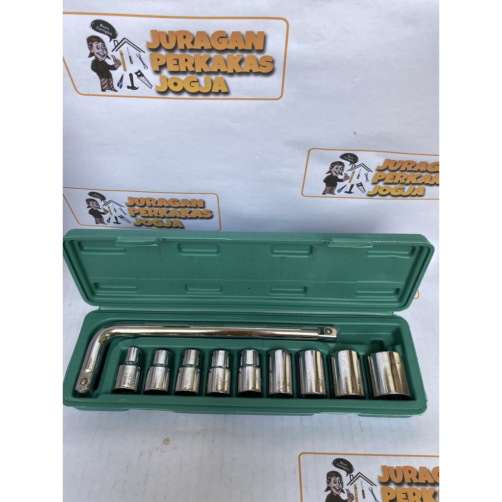 Jual Kunci Sok Set 10 PCS / Wrench Socket Set 10 PCS / Kunci Socket Set ...