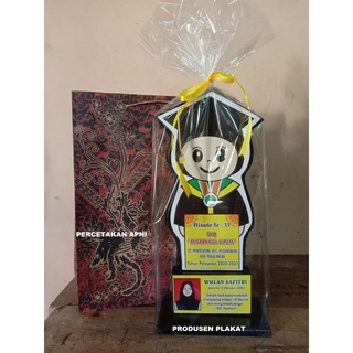 Jual Grosir Vandel Plakat Kayu Premium untuk Hadiah Wisuda Sekolah anak ...