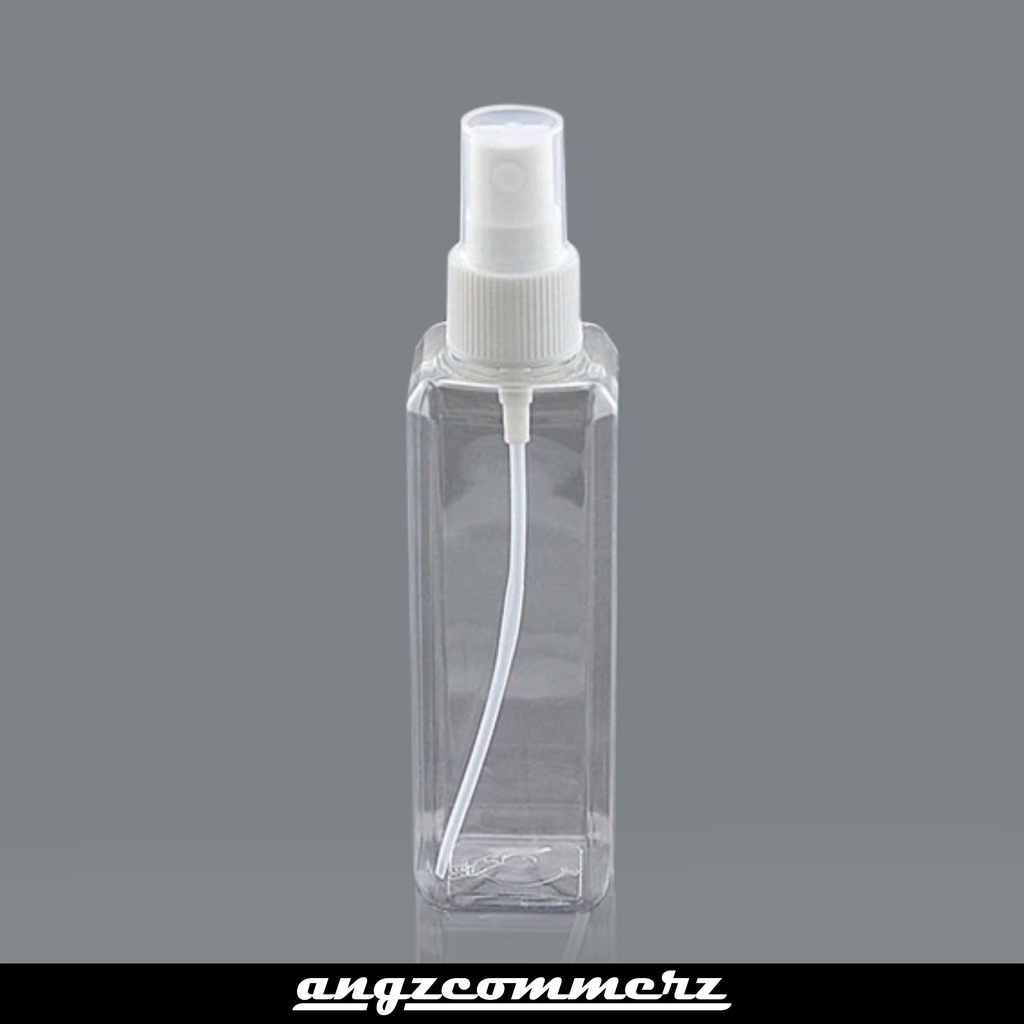 Jual Botol Spray Bening Square Bottle White Spray 100 ml | Shopee Indonesia