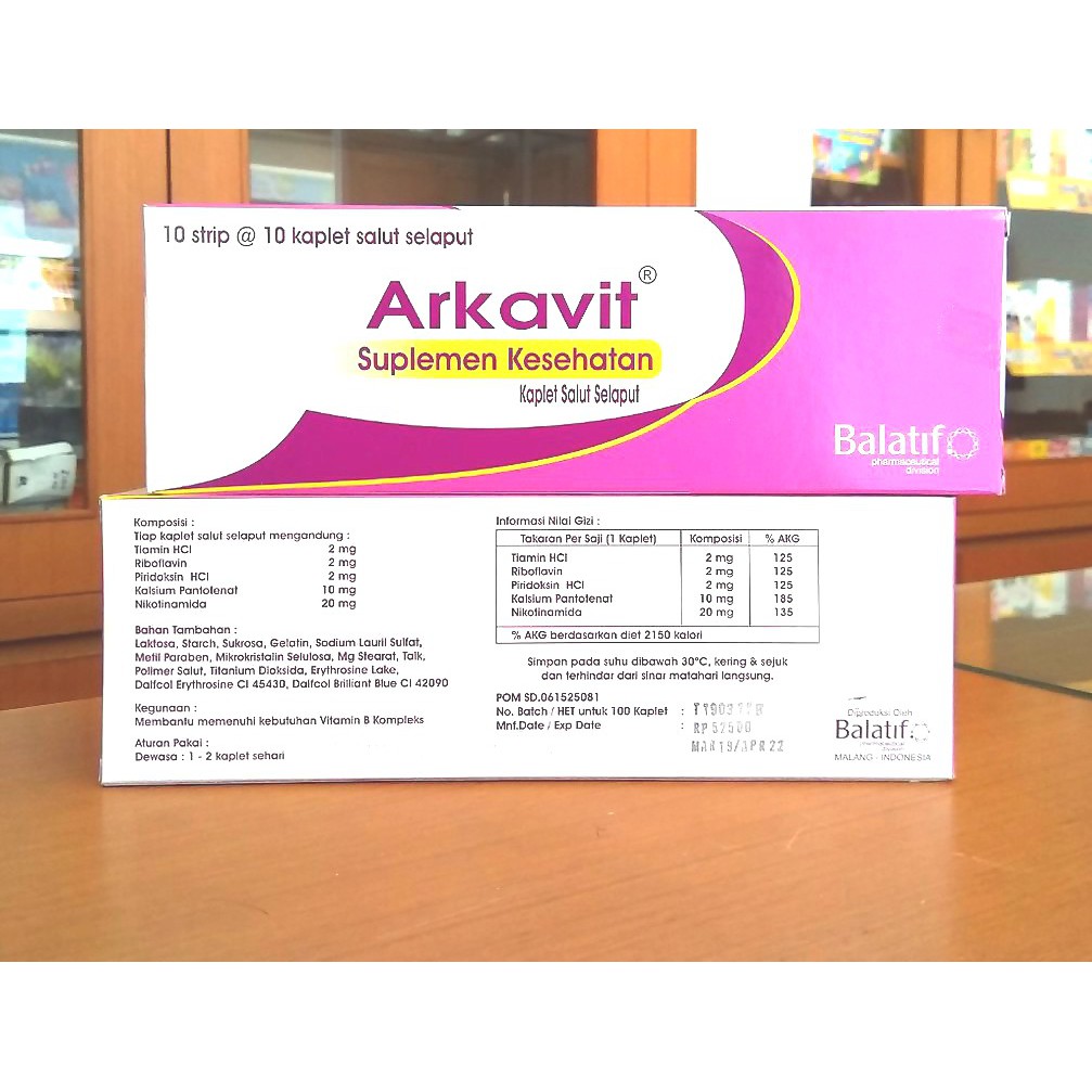 Jual Arkavit Arcavit Box 100 Tablet | Shopee Indonesia
