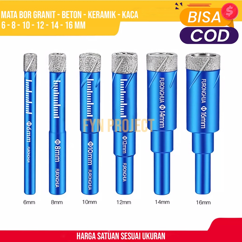 Jual Set Mata Bor Berlian Kering / mata bor granite dengan lapisan ...