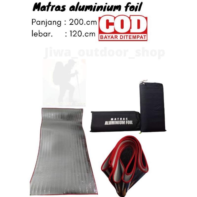 Jual matras aluminium foil 200x90 mtras gunung camping | Shopee Indonesia