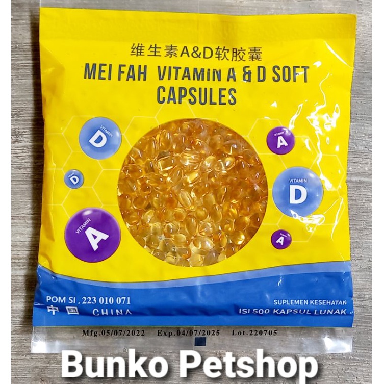Jual Minyak Ikan Suplemen Kesehatan Kucing ~ Mei Fah Vitamin A & D (isi ...
