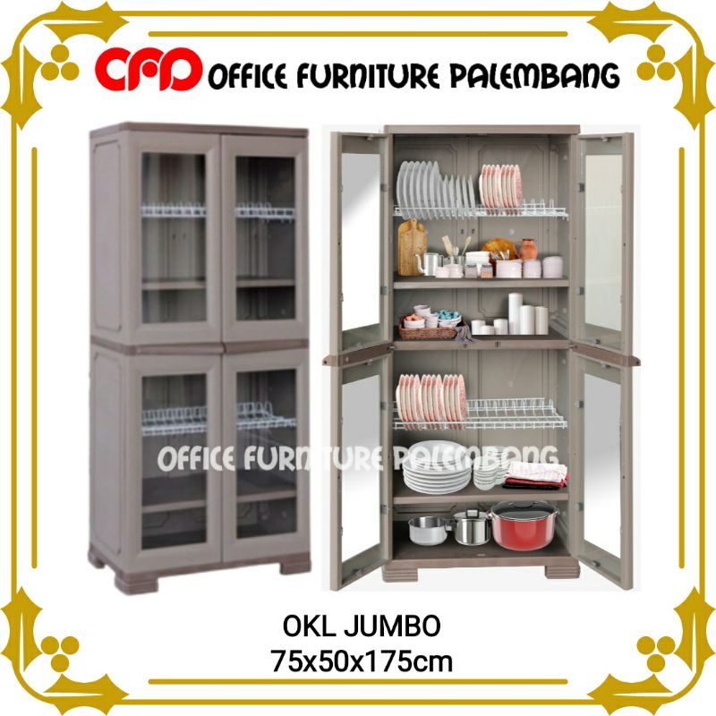 Jual lemari piring rak piring plastik tempat penyimpanan piring murah ...