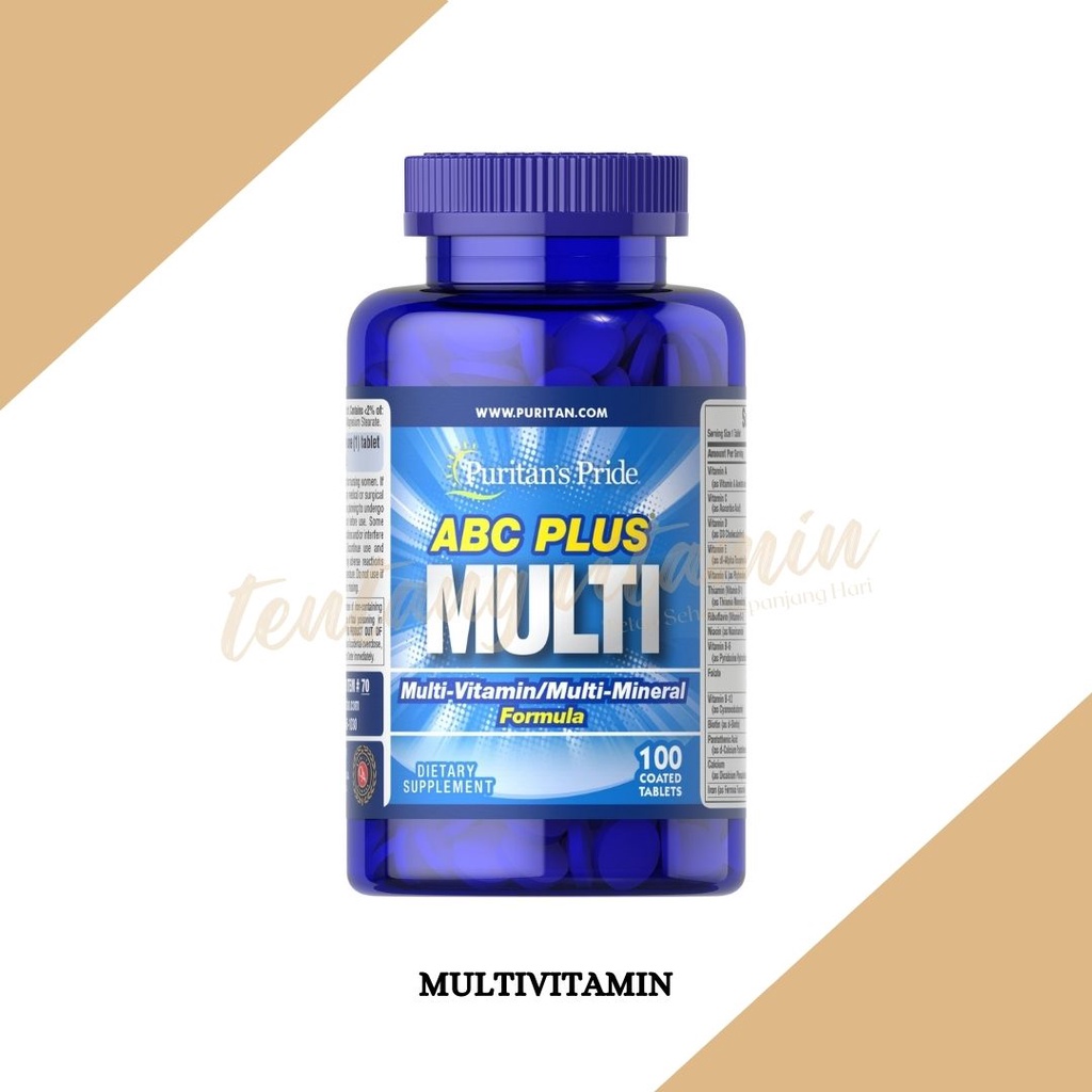 Jual Puritan's Pride ABC Plus Multivitamin and Multi-Mineral Formula ...