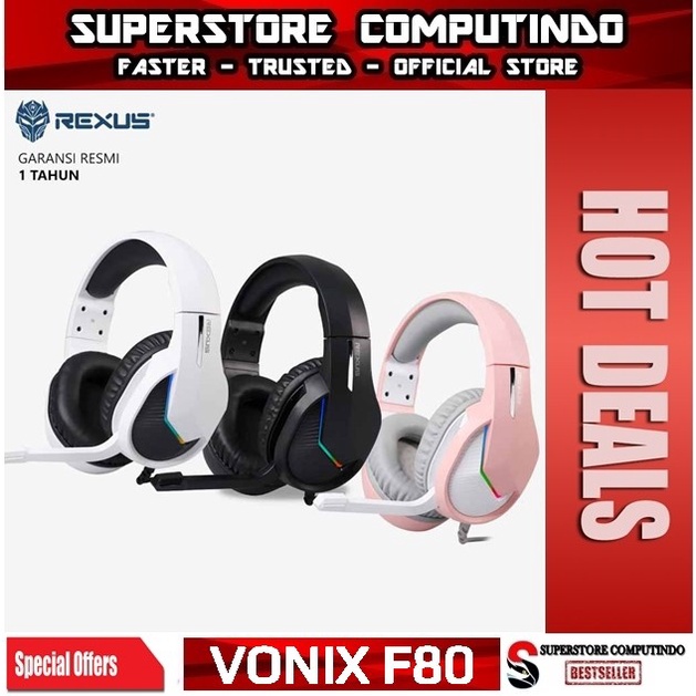 Jual Rexus Vonix F80 RGB Gaming Headset | Shopee Indonesia