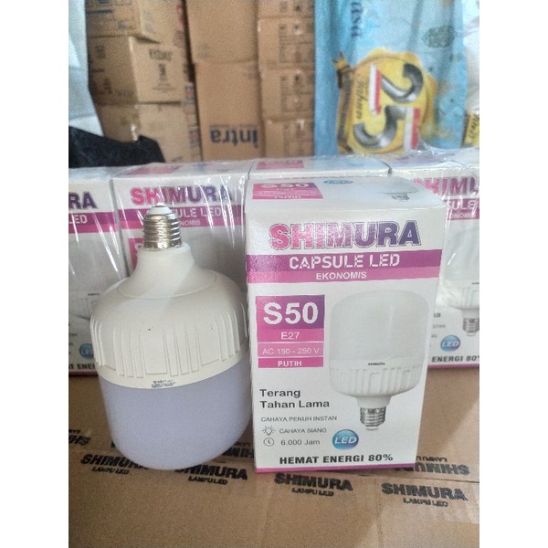 Jual Bohlam Lampu LED Kapsul 50 Watt SHIMURA Cahaya Putih | Shopee Indonesia