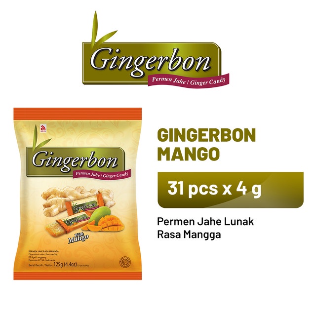Jual Gingerbon Mango 1 Bag (31 x 4 gr) | Shopee Indonesia