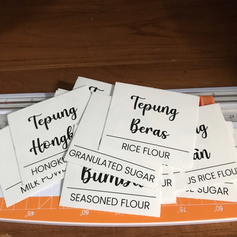 Jual STIKER TRANSPARAN DAN NON TRANSPARAN BUMBU DAPUR PANTRY CUSTOM ...