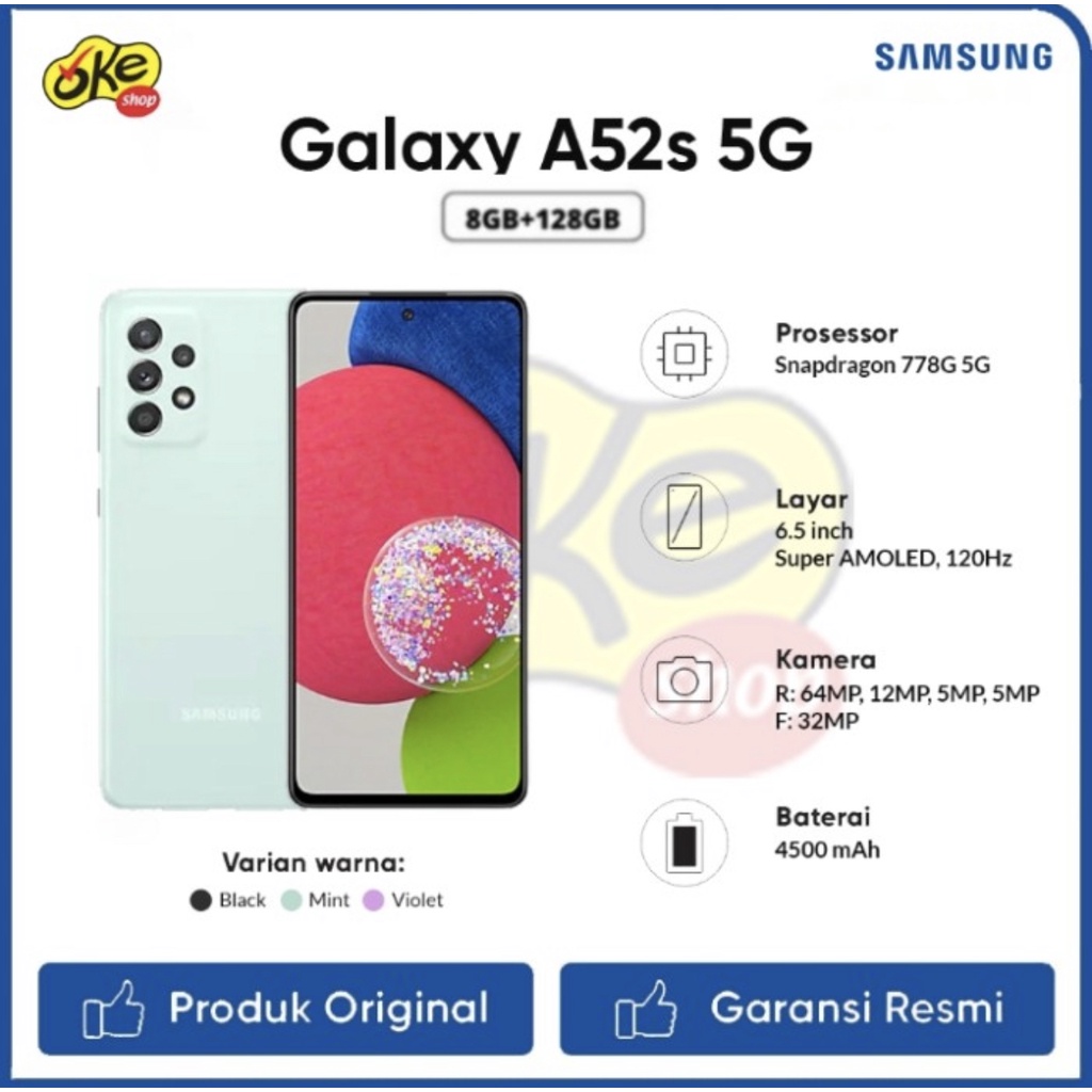 Jual Samsung Galaxy A52S 5G Smartphone (8GB / 128GB) Indonesia|Shopee Indonesia