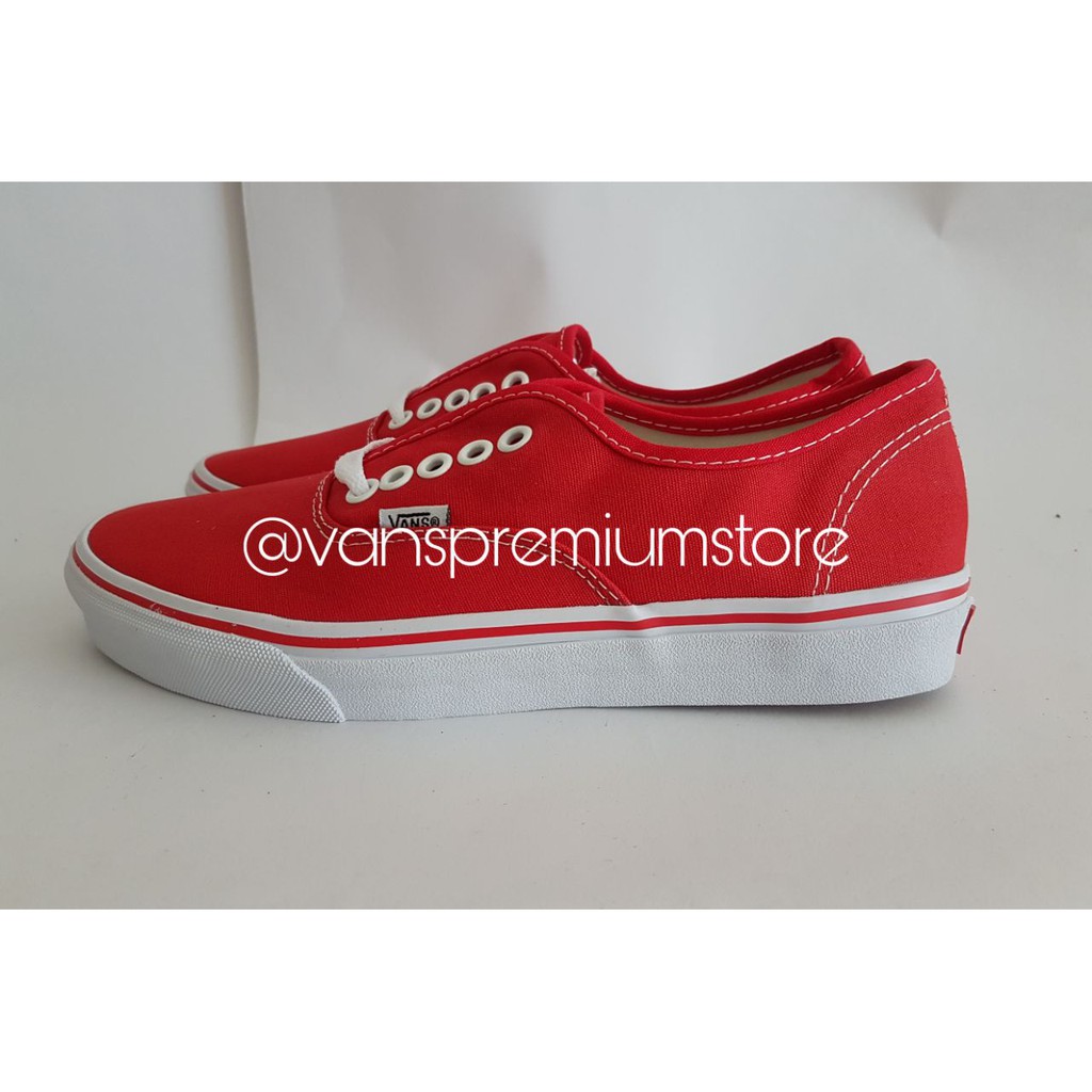 Jual Vans Classic Authentic Red Klasik Autentik Putih Merah Cabe Sepatu ...