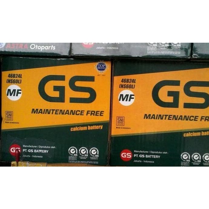 Jual Aki Mobil GS Astra type NS60L MF(aki kering) 12volt 45 amper langgengb4 Segera Beli ...