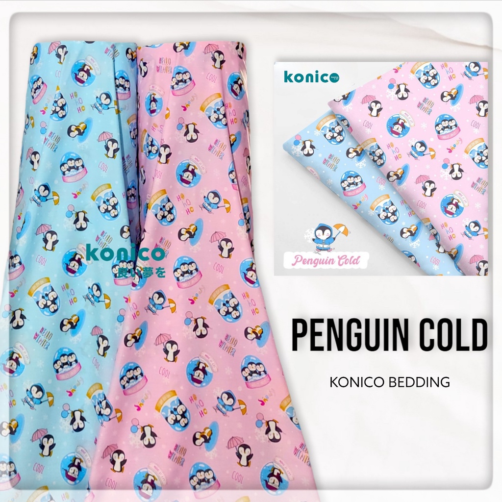 Jual KONICO Bahan Kain Sprei katun Motif tabur Anak PENGUIN COLD | ELBHE STAR CATRA GROW ...
