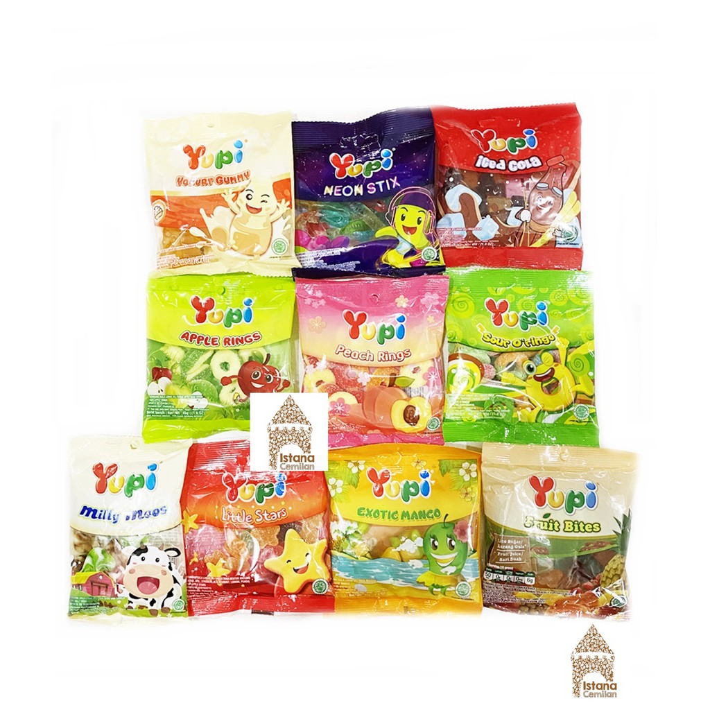 Jual Yupi Yogurt Gummy / Apple / Peach Rings / Neon Stix / Fruit Bites ... Jual Yupi Yogurt Gummy / Apple / Peach Rings / Neon Stix / Fruit Bites ...