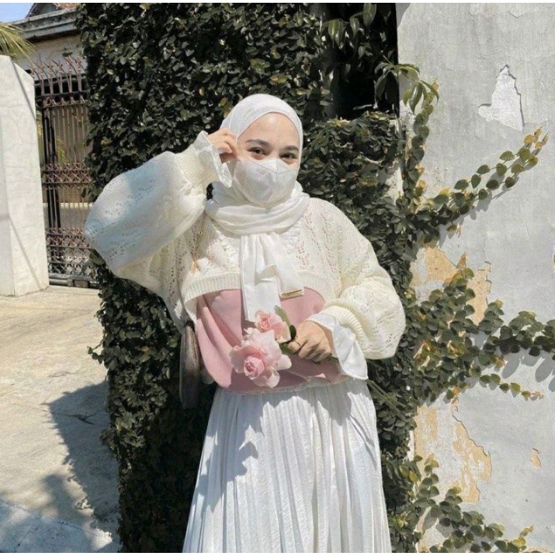 Jual OUTER RAJUT YURA BALON CROP TOP KNITWEAR OVERSIZE KEKINIAN ...