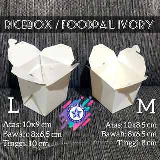 Jual Rice box Paper / Paper Rice box / Food Pail Indonesia|Shopee Indonesia