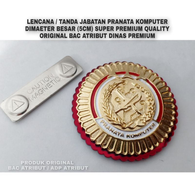 Jual Tanda Jabatan Pranata komputer diameter 5cm high detail PREMIUM ...