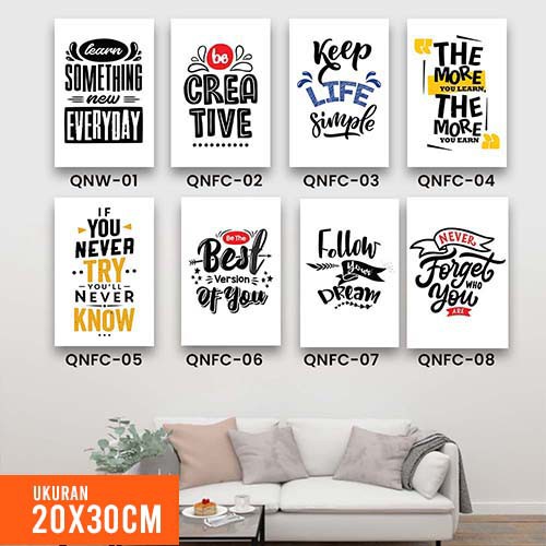 Jual Hiasan dinding quote motivasi wall decor poster kayu motivation ...