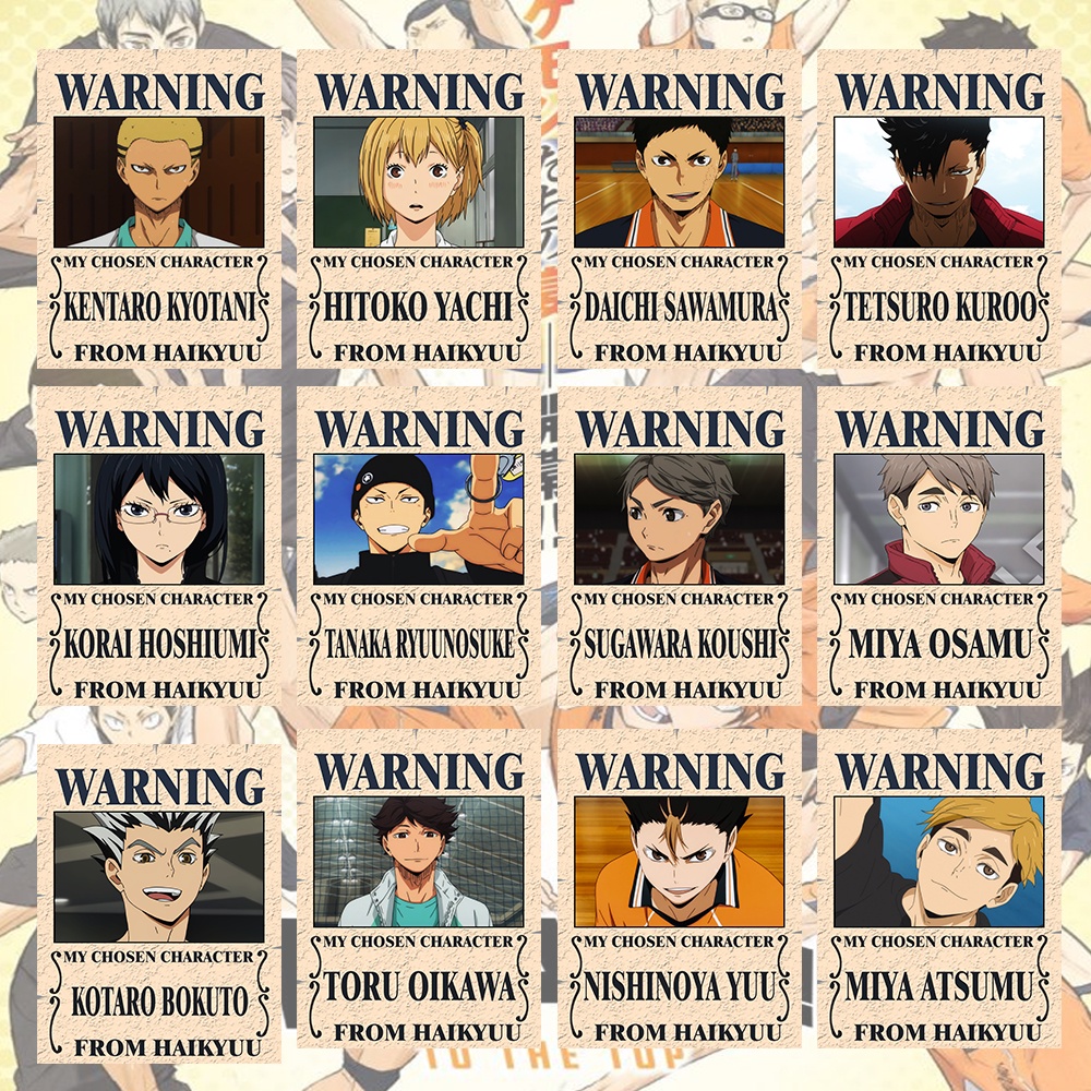 Jual [Minimal Pesan 10 Lembar] Poster A4 A5 Warning Anime Haikyuu Murah ...