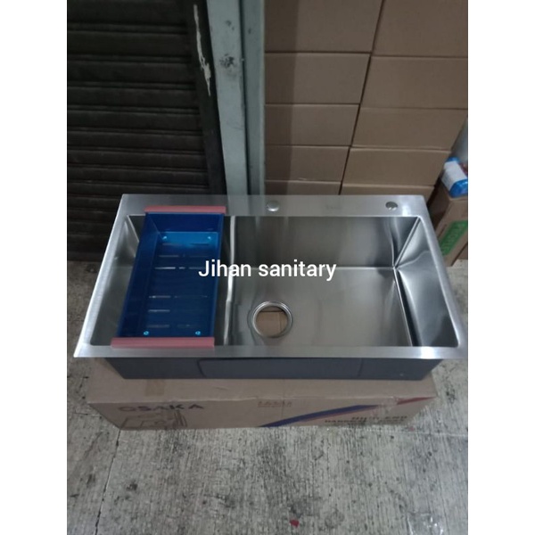 Jual kitchen sink minimalis 8050 stainless sus 304 / sink 8050 ...