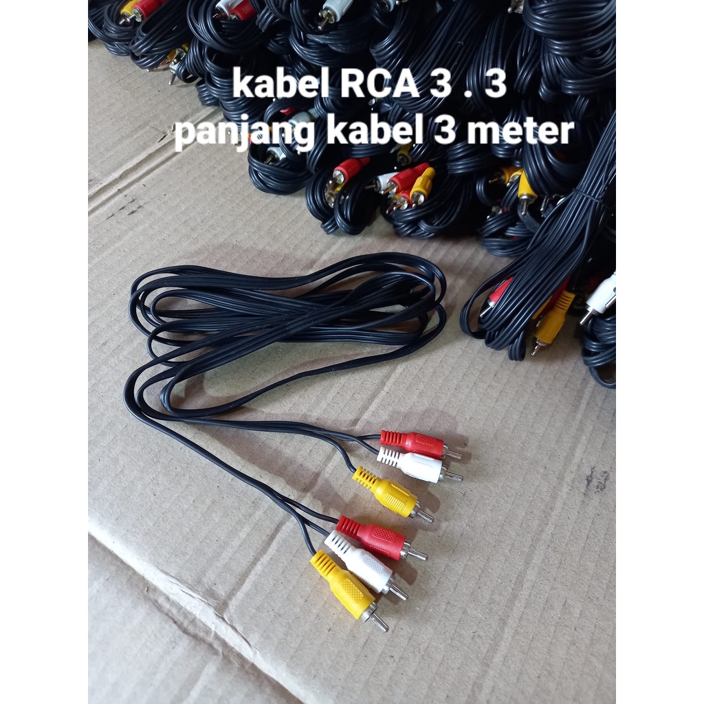 Jual kabel rca 3.3 audio vidio panjang kabel 3 meter | Shopee Indonesia