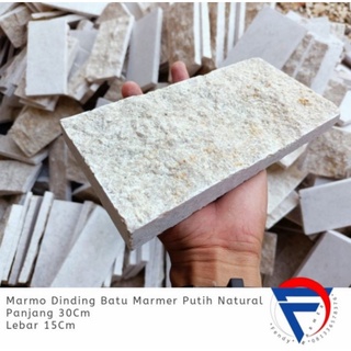 Jual Marmo dinding RTA marmer putih batu alam ukuran 30x15 harga bijian ...