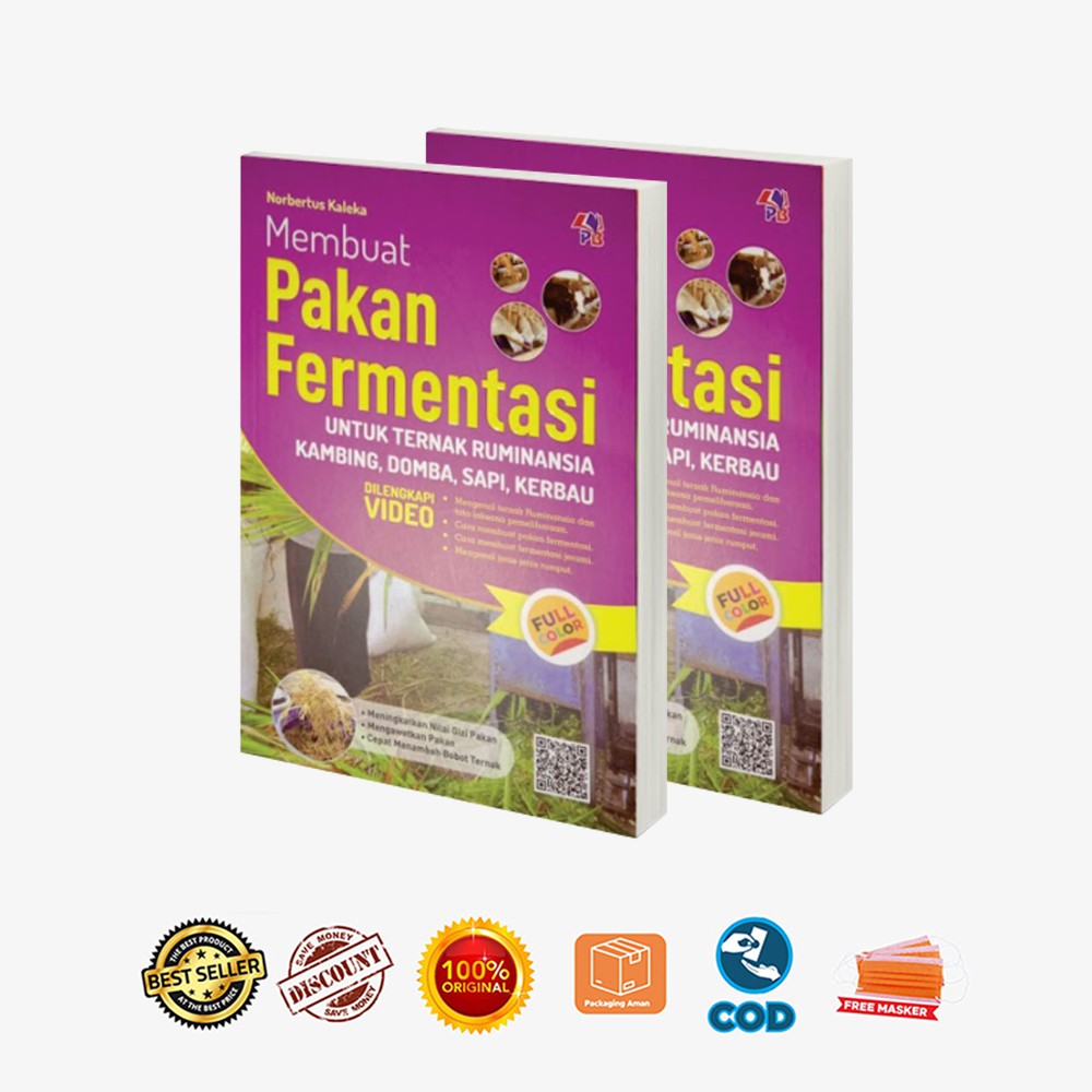Jual Buku Peternakan Panduan Membuat Pakan Fermentasi Untuk Ternak Ruminansia Kambing Domba Sapi ...