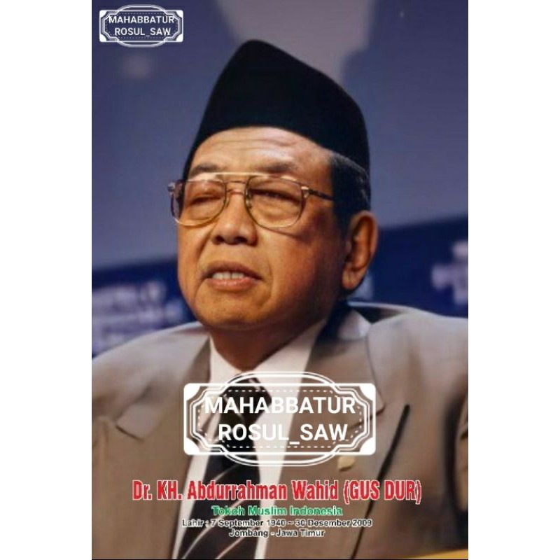 Jual POSTER PHOTO GUS DUR KH ABDURRAHMAN WAHID | GUSDUR | A3+ | Shopee ...