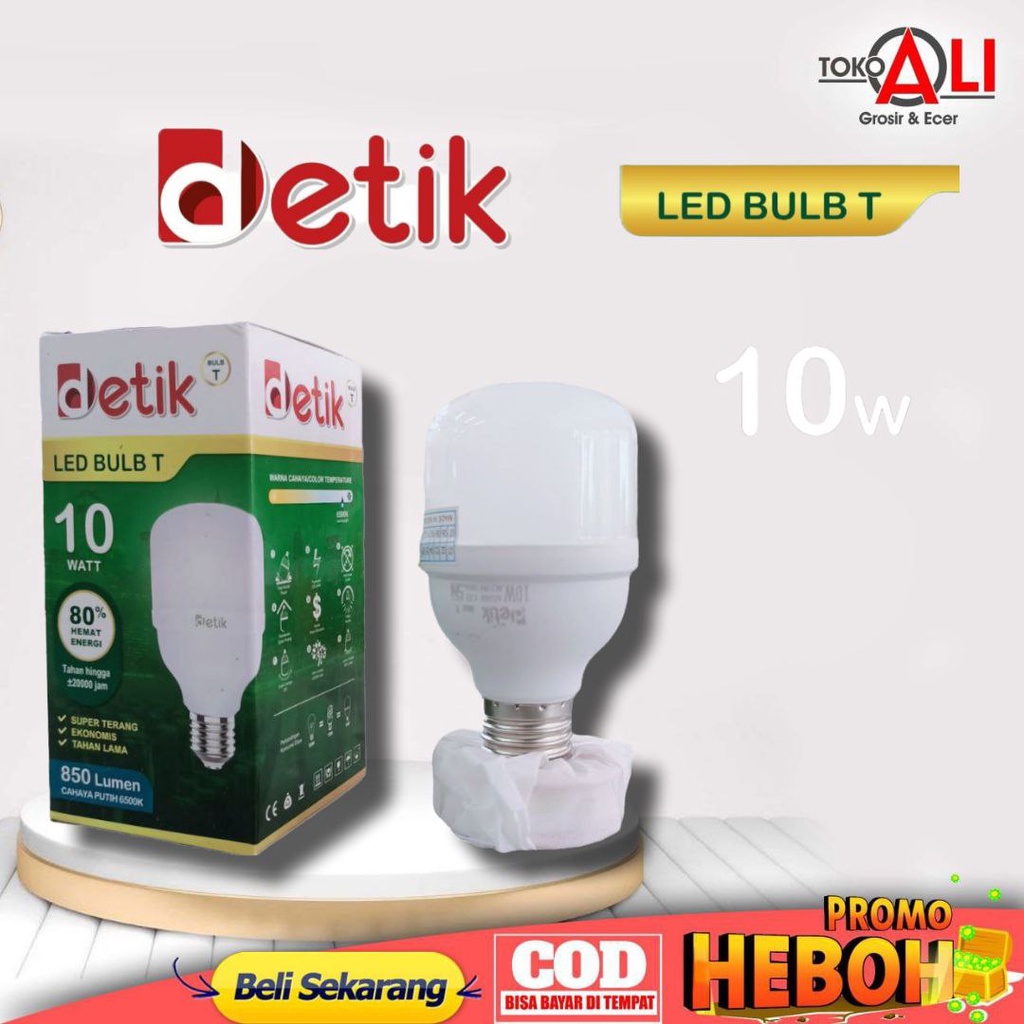 Jual Lampu bohlam led DETIK BULB T 10 Watt SNI lampu led super terang | Shopee Indonesia