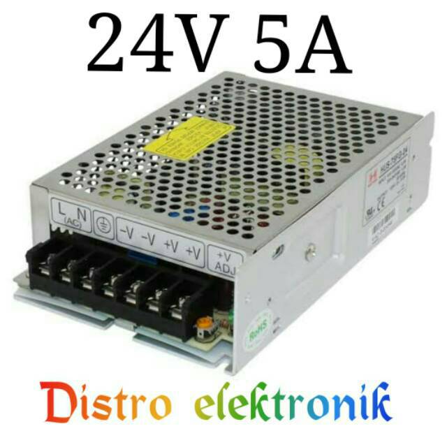 Jual Power Supply Adaptor Quality 24 Volt 5 Amper Kualitas Terbaik 24V ...