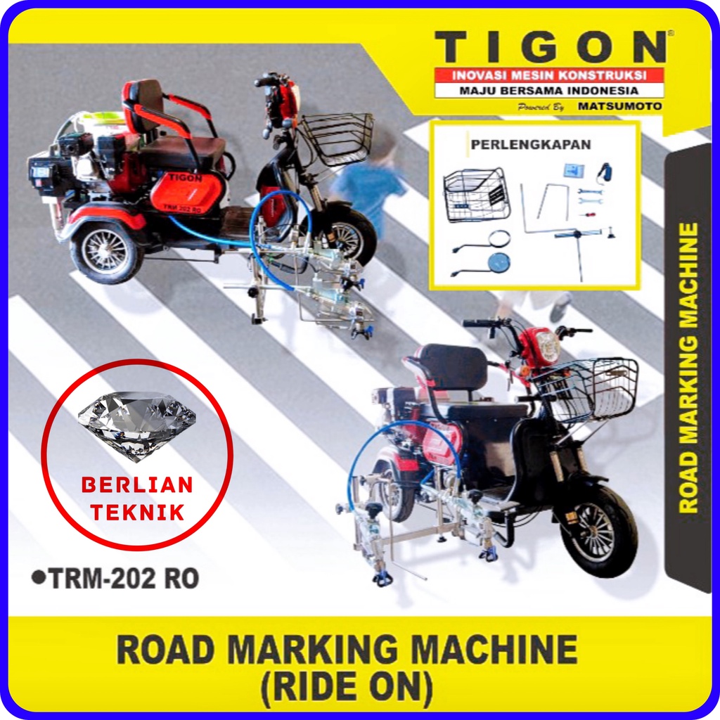Jual Mesin Cet Marka Jalan Road Marking Machine Tigon TRM 202 RO (Ride ...